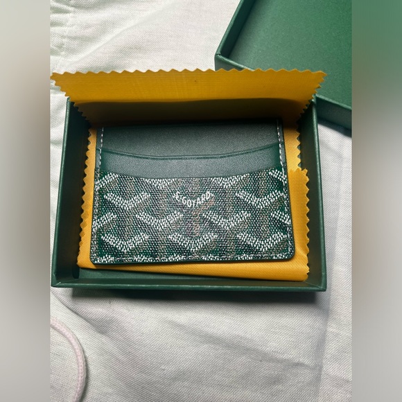 Goyard | Accessories | New Mens Green Card Holder With Email Receipt ...